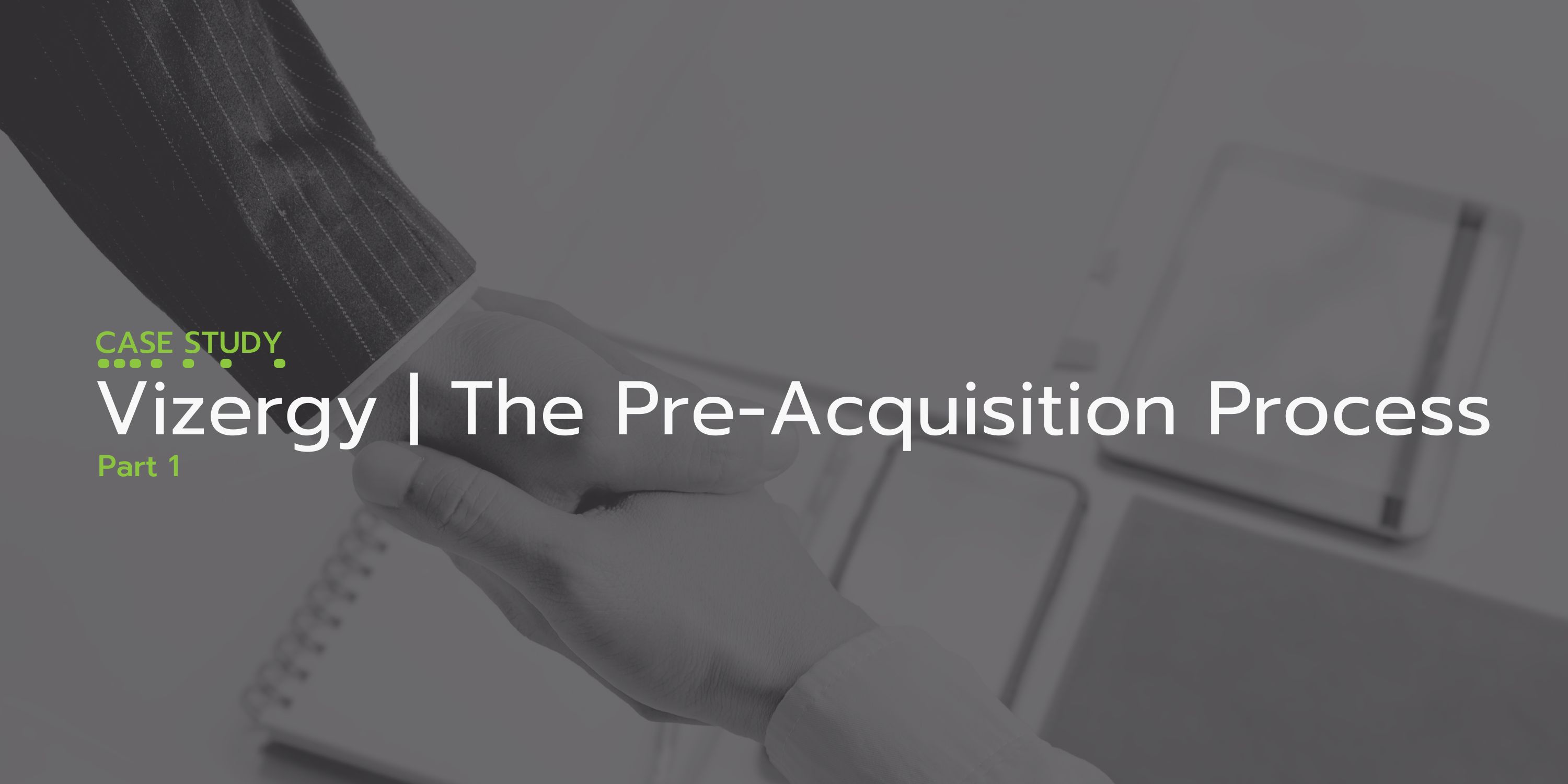 Vizergy | The Pre Acquisition Process